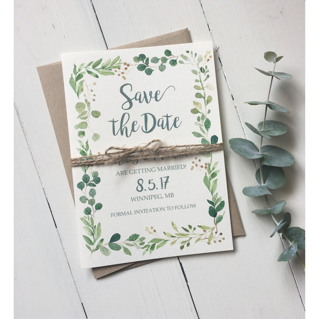 Rustic Chic Save the Date - Cotton Willow Design Co.