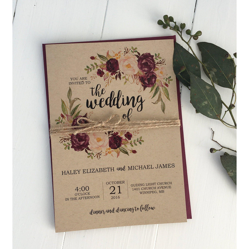 Rustic Kraft Marsala - Cotton Willow Design Co.