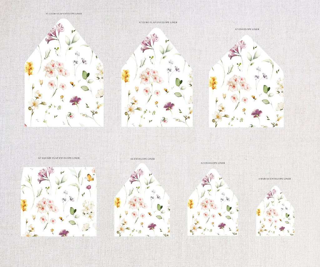 Instant Download, Wedding Invitation Envelope Liner, Printable Envelope ...