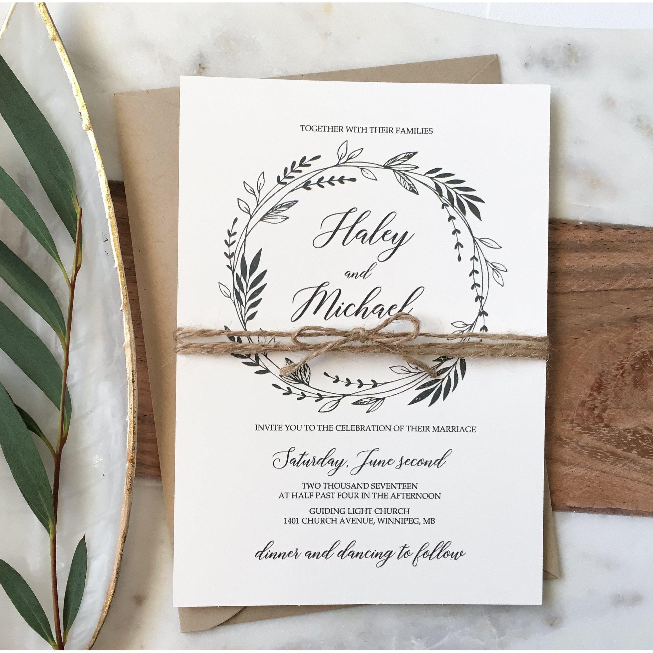 Rustic Wedding Invitation Templates