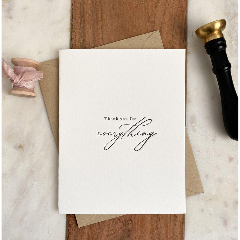 Thank you for Everything Greeting Card - Cotton Willow Design Co.