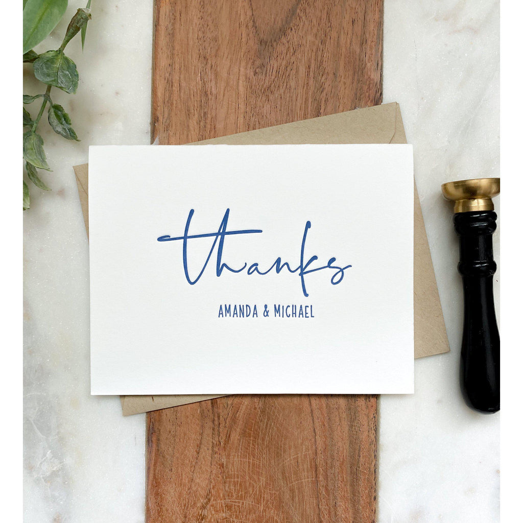 Custom Thanks Greeting Card - Cotton Willow Design Co.