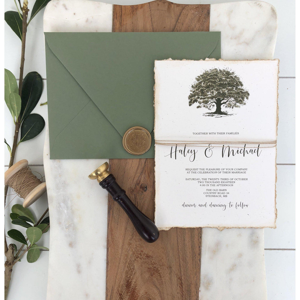 Rustic Wedding Invitation, Country Wedding - Cotton Willow Design Co.